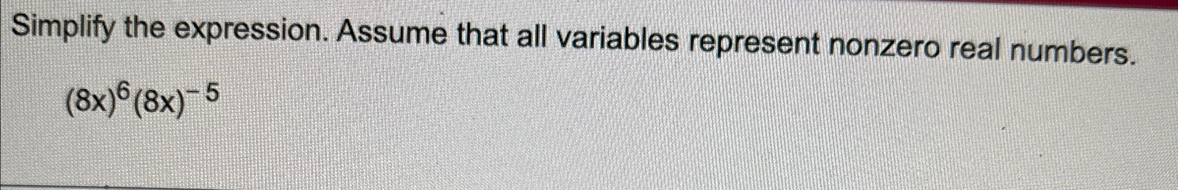 Solved Simplify the expression. Assume that all variables | Chegg.com