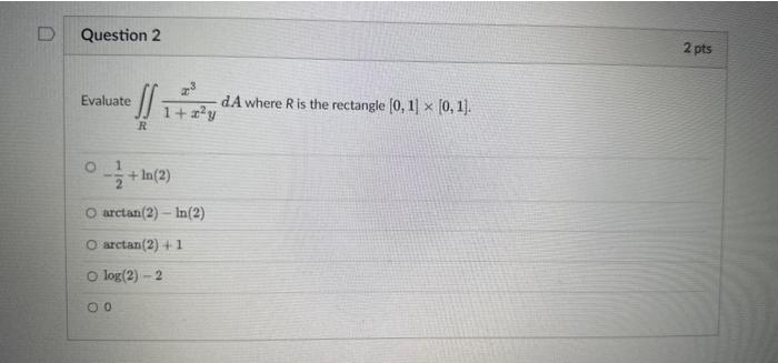 Solved Evaluate ∬R1+x2yx3dA where R is the rectangle | Chegg.com