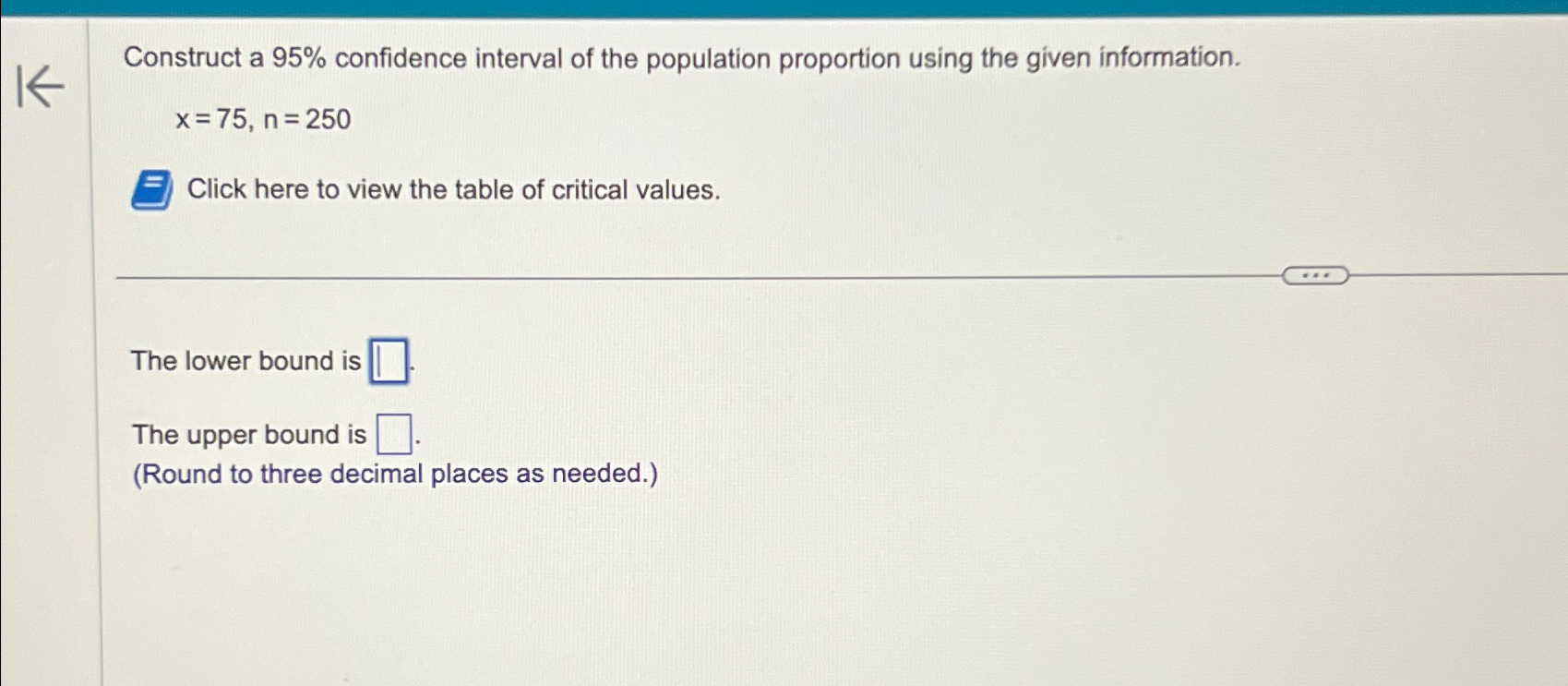 Solved Construct a 95% ﻿confidence interval of the | Chegg.com