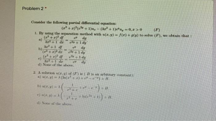 Solved Problem 2* - a) Consider the following partial | Chegg.com