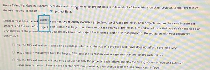 Solved The net present value (NPV) rute is considered one of | Chegg.com