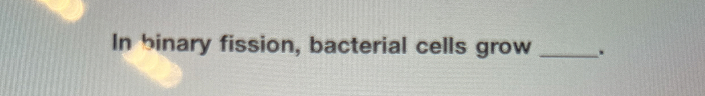 Solved In binary fission, bacterial cells grow | Chegg.com