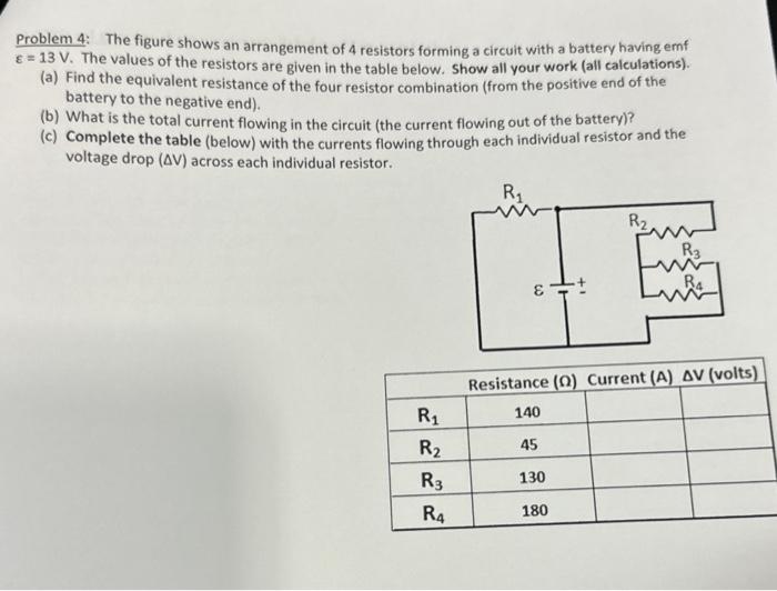 Solved Problem 4: The figure shows an arrangement of 4 | Chegg.com
