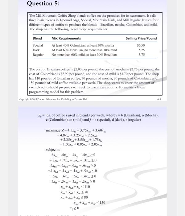 Solve the linear programming model formulated in | Chegg.com