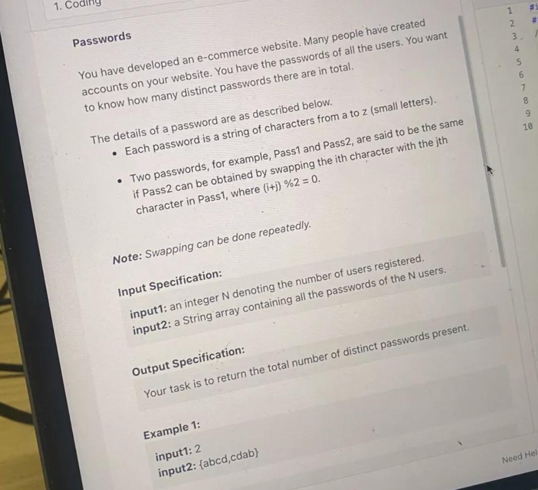 Solved Example 1: input 1: 2 input 2: {abcd, cdab} Output: | Chegg.com