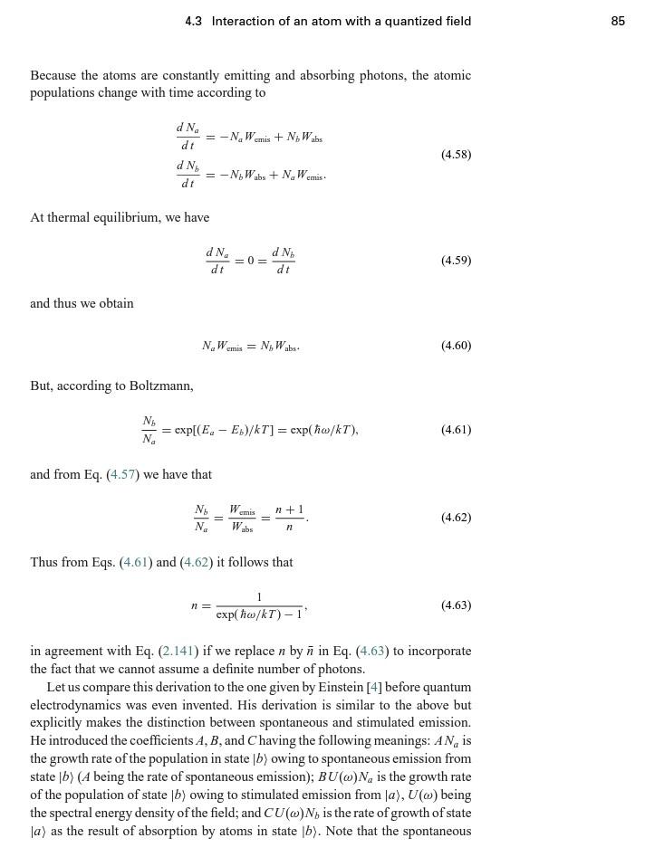 Solved Question # 1: Consider the semiclassical Rabi model | Chegg.com