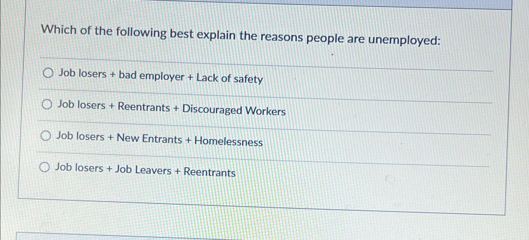 Solved Which of the following best explain the reasons | Chegg.com
