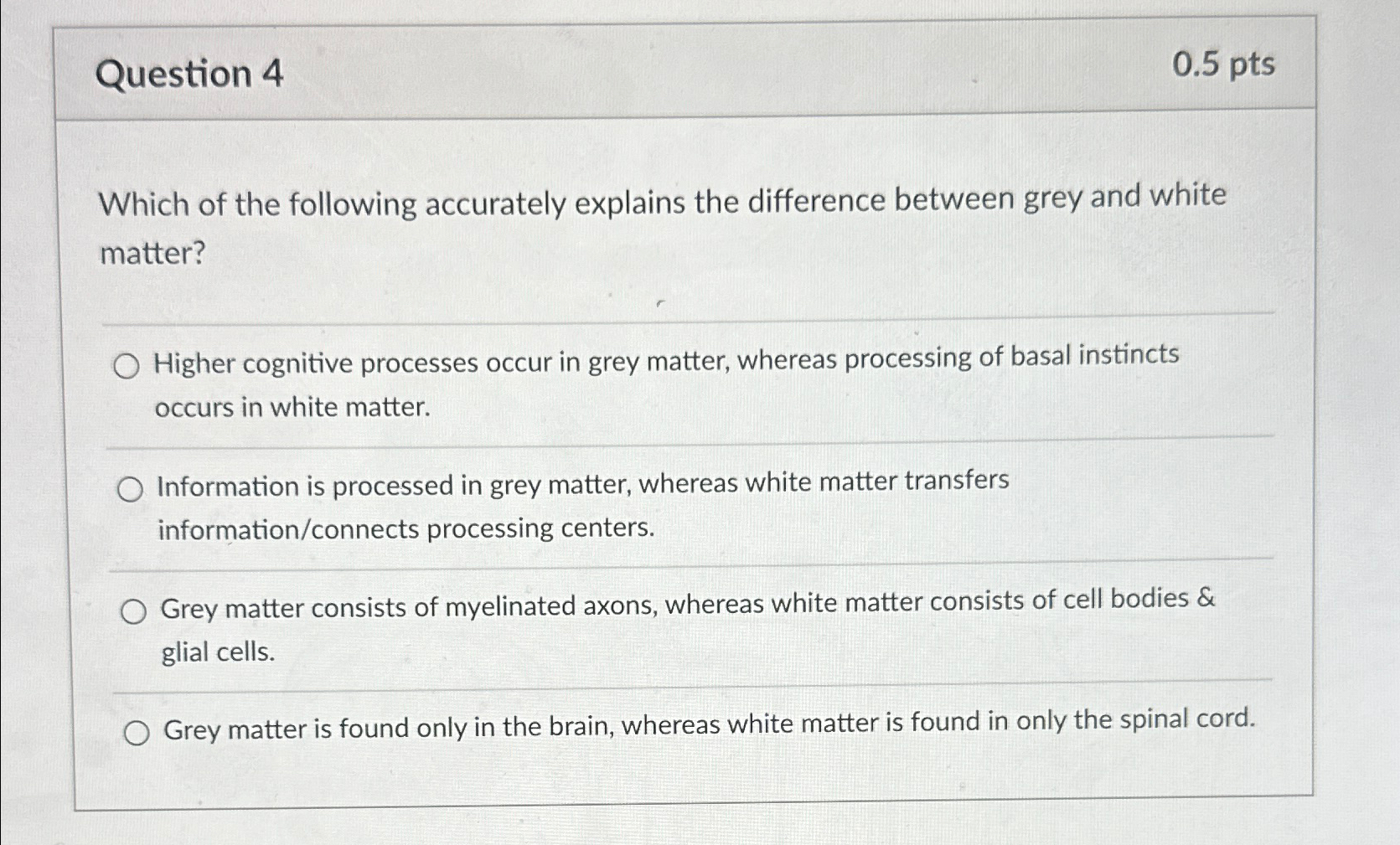 Solved Question 40.5ptsWhich of the following accurately | Chegg.com