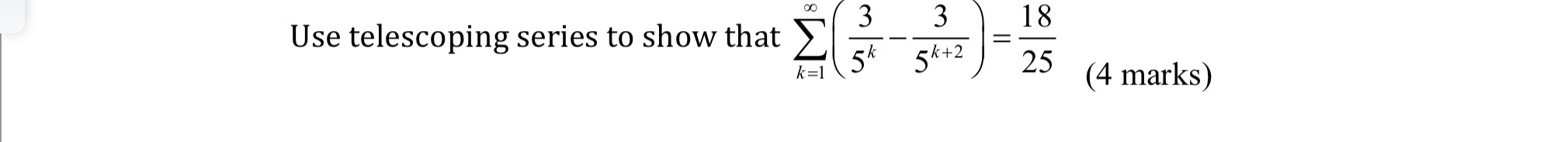 Solved Use telescoping series to show that | Chegg.com
