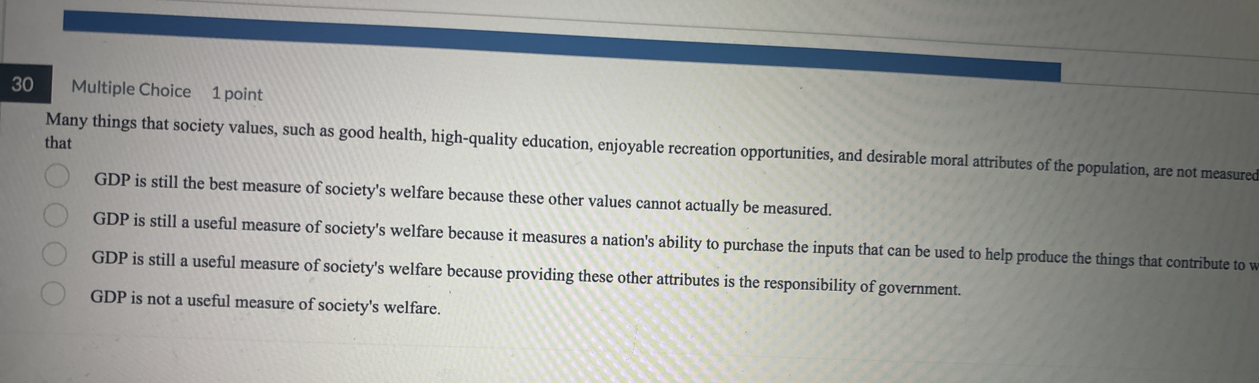 Solved 30Multiple Choice1 ﻿pointMany things that society | Chegg.com