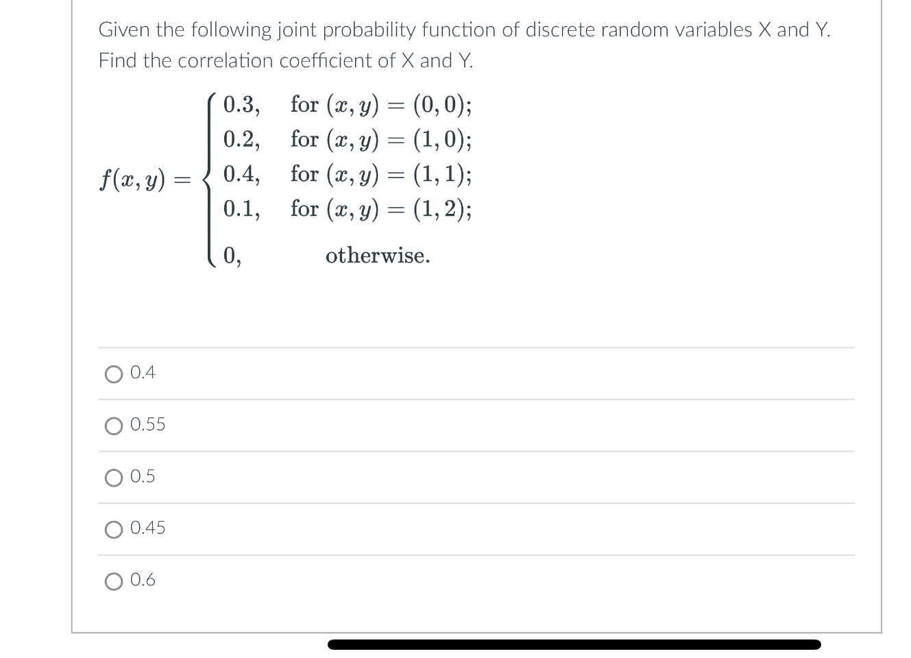 Given the following joint probability function of | Chegg.com