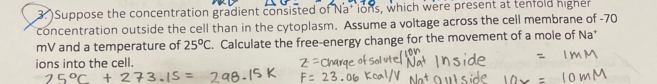 Solved Suppose the concentration gradient consisted of | Chegg.com