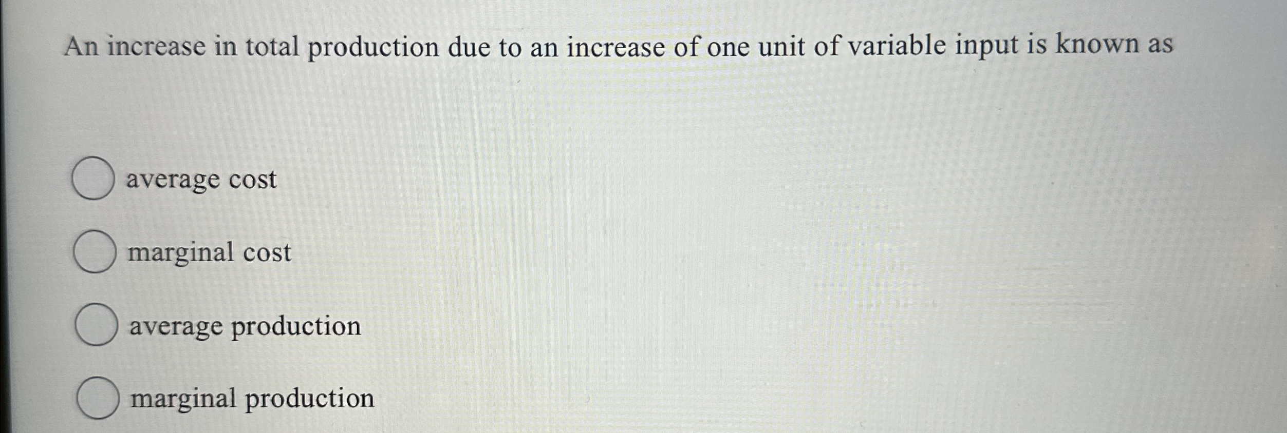 Solved An increase in total production due to an increase of | Chegg.com