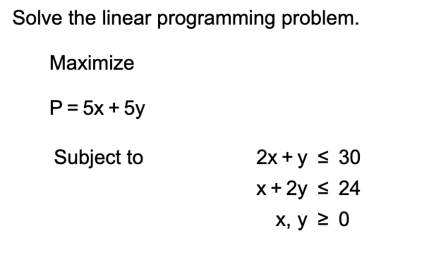 Solve the linear programming | Chegg.com