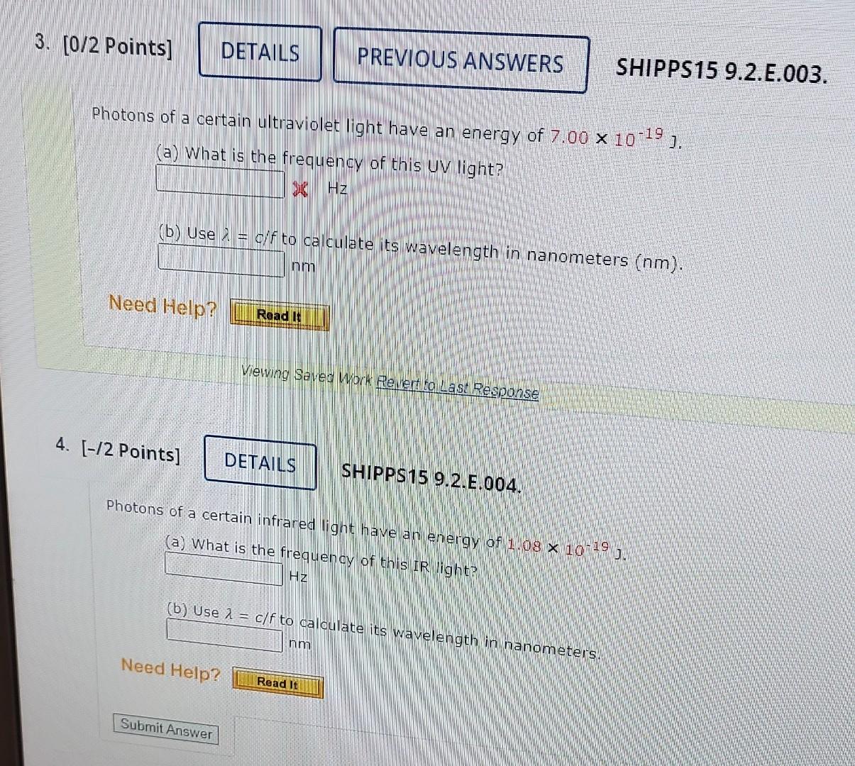 Solved Photons of a certain ultraviolet light have an energy | Chegg.com