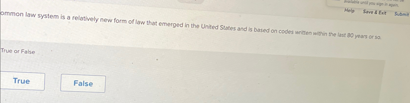Solved available until you sign in again.Help Save & Exit | Chegg.com