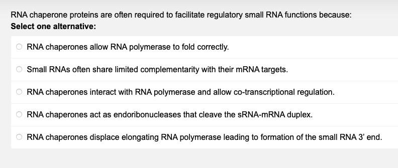 Solved RNA chaperone proteins are often required to | Chegg.com