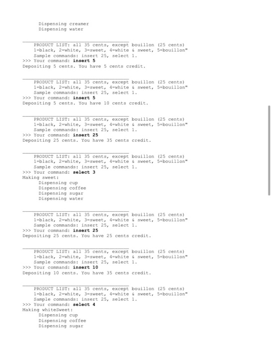 Project 4: Coffee Machine CS 1410 Background In this | Chegg.com