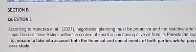 Solved SECTION BQUESTION 3According to Monczka et | Chegg.com