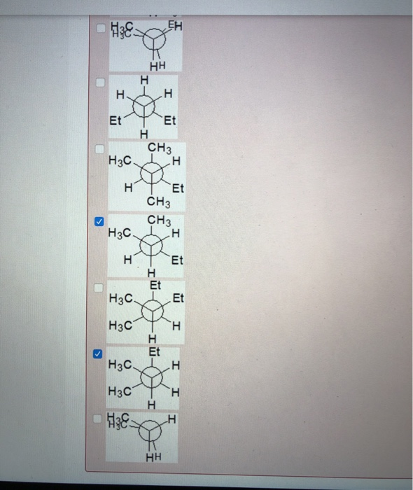Solved Choose the eclipsed and staggered Newman | Chegg.com