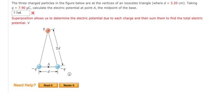 Solved The three charged particles in the figure below are | Chegg.com