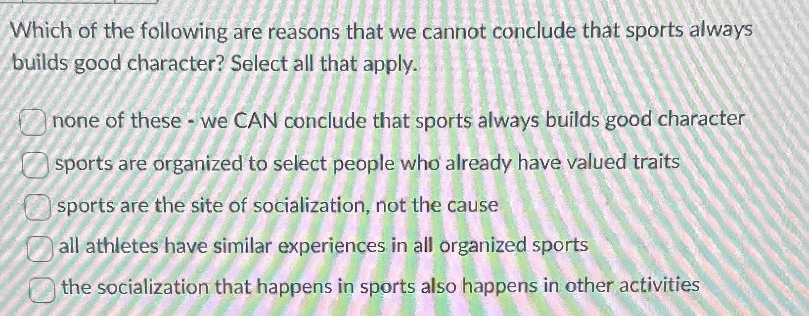 Solved Which of the following are reasons that we cannot | Chegg.com