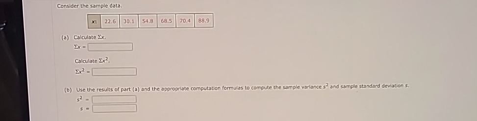 Solved Consider the sample | Chegg.com