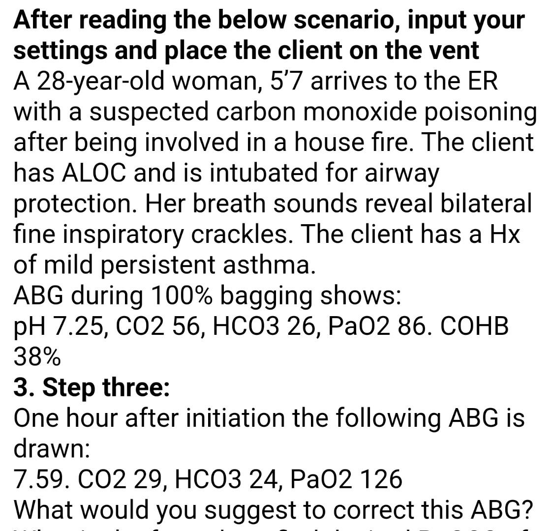 After reading the below scenario, input your settings | Chegg.com