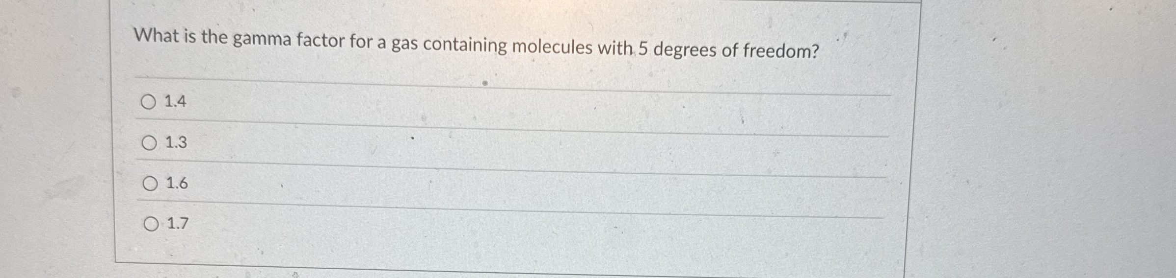 High Quality SOLUTION What is the gamma factor for a gas containing | Chegg.com