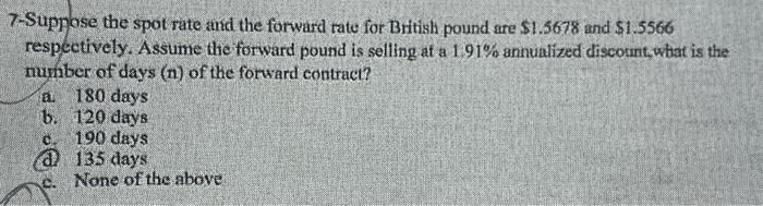 Solved This is a international finance question. Please | Chegg.com