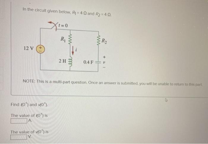 Solved in the circuit given below. R = 4 and R2=40 Xt=0 R WW | Chegg.com