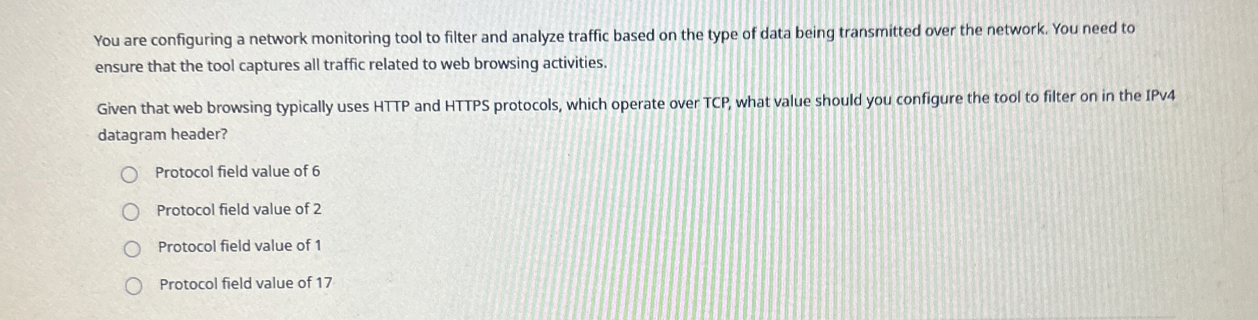 Solved You are configuring a network monitoring tool to | Chegg.com