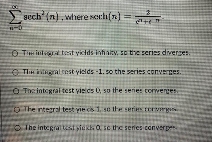 Solved · sech’ (n), where sech(n) = content n=0 0 The | Chegg.com