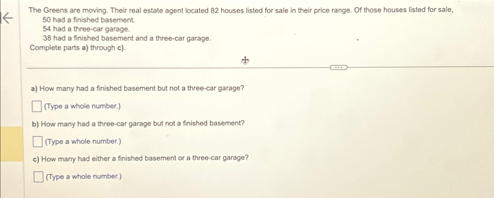 Solved The Greens are moving. Their real estate agent | Chegg.com