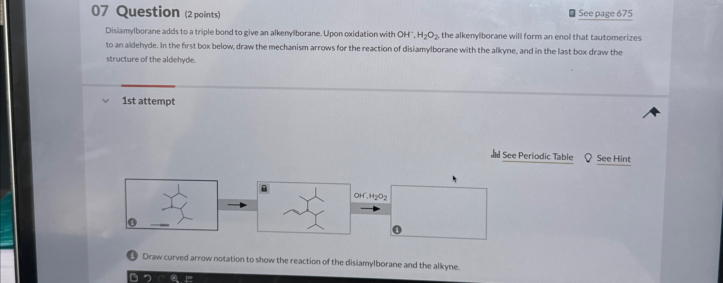 Solved 07 Question (2 points)See page 675Disiamylborane | Chegg.com Solved 07 Question (2 points)See page 675Disiamylborane | Chegg.com