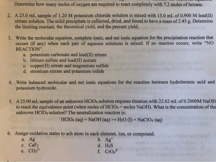 Solved Determine how many moles of oxygen are required to | Chegg.com