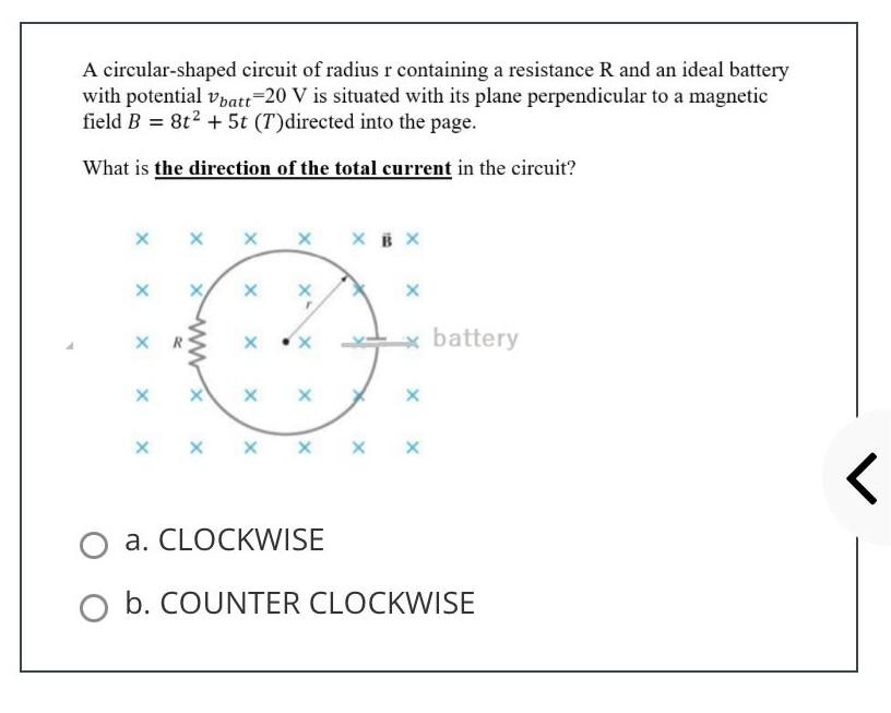 Solved A circular-shaped circuit of radius r containing a | Chegg.com