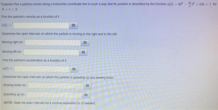 Solved Suppose that a particle moves along a horizontal | Chegg.com