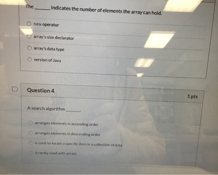 Solved Question 1 1 pts Java does not limit the number of | Chegg.com