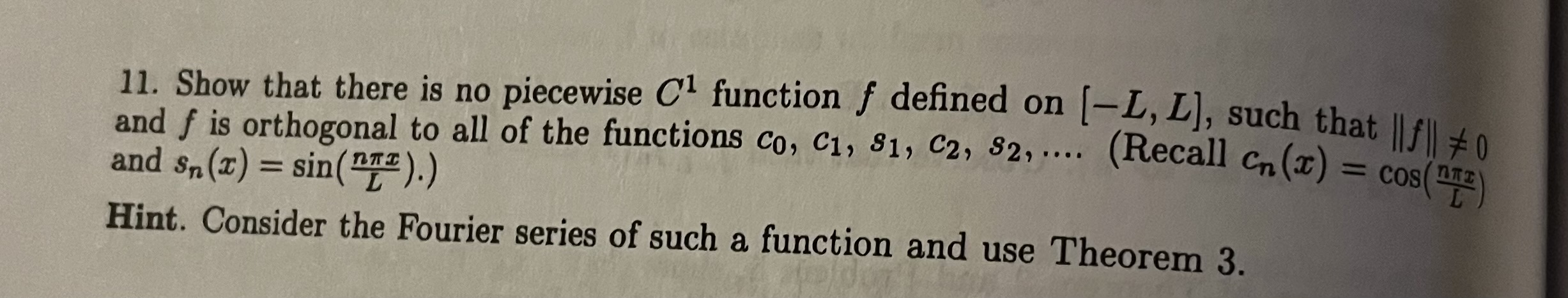 Solved Show that there is no piecewise C1 ﻿function f | Chegg.com