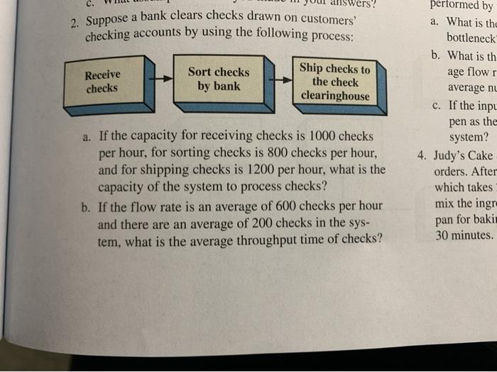 Solved C. 2. Suppose a bank clears checks drawn on | Chegg.com
