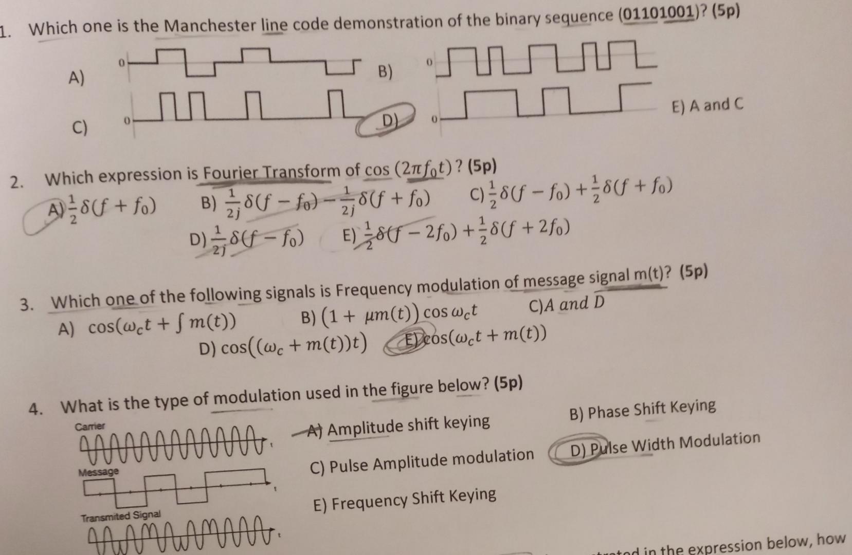 Solved Just answers pls Which one is the Manchester line | Chegg.com