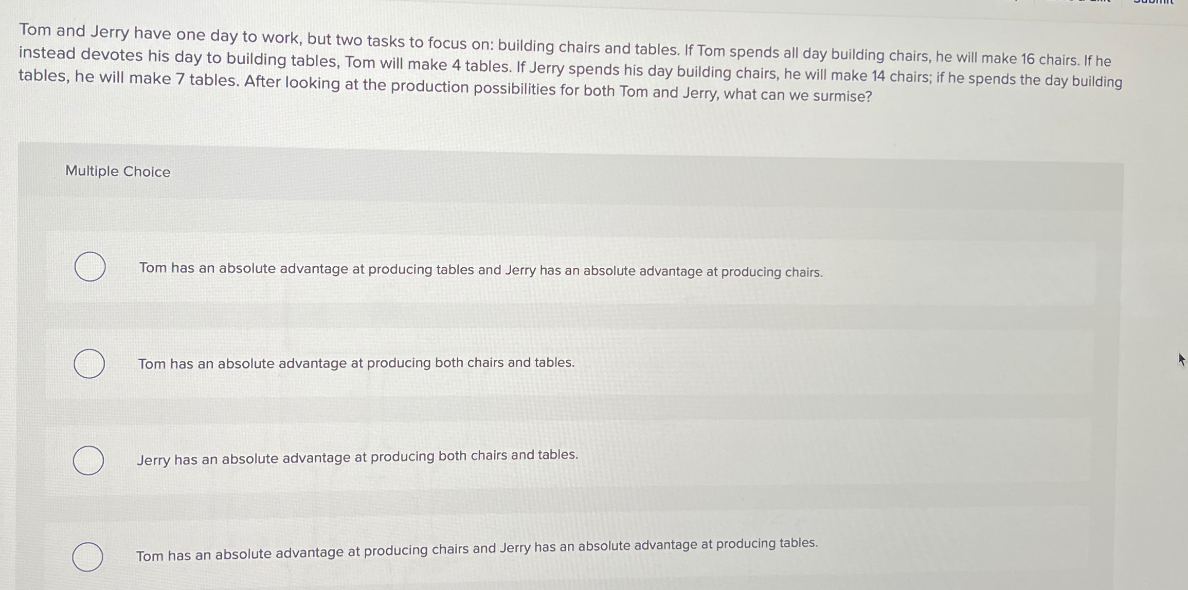 Solved Tom and Jerry have one day to work, but two tasks to | Chegg.com