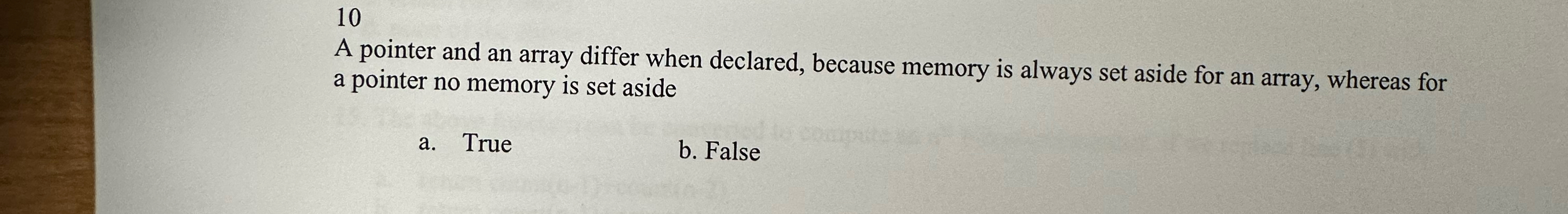 Solved 10A pointer and an array differ when declared, | Chegg.com