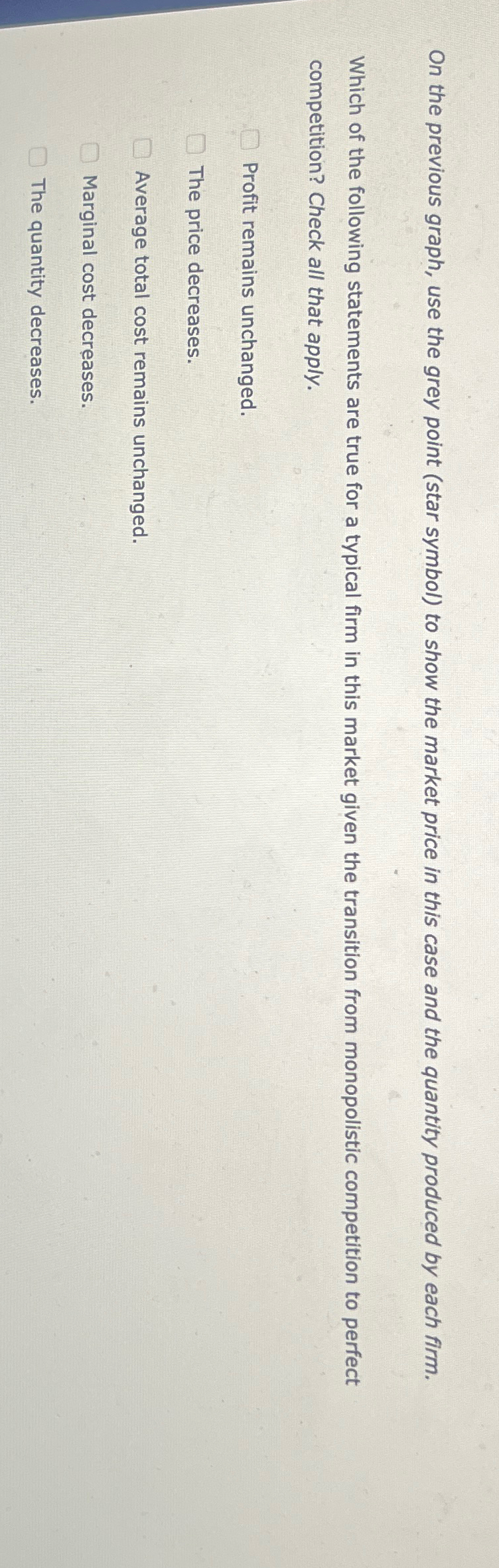 Solved On the previous graph, use the grey point (star | Chegg.com