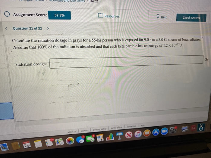 Solved Assignment Score: 57.3% Resources Hint Check Answer