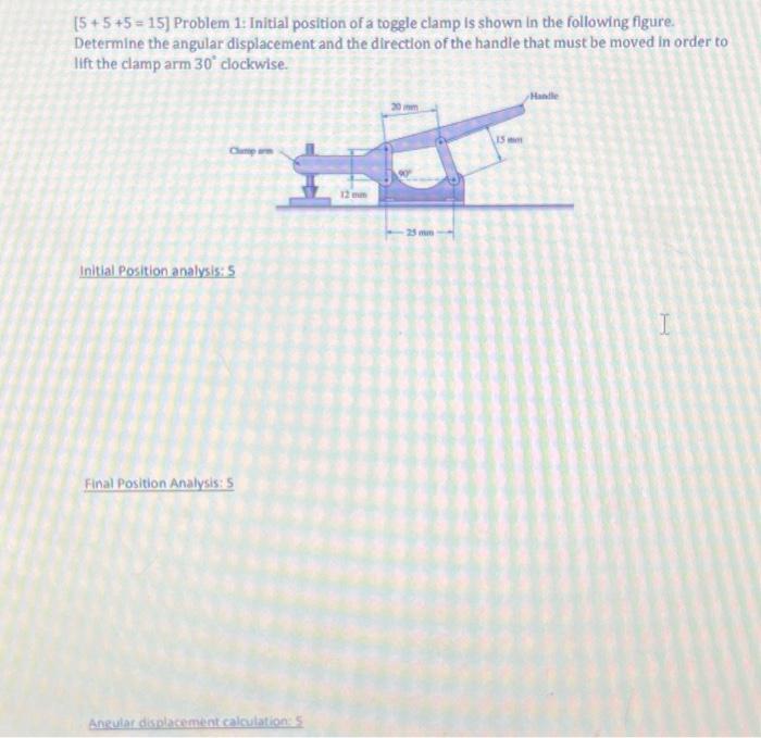 Solved [5+5+5=15] Problem 1: Initial position of a toggle | Chegg.com