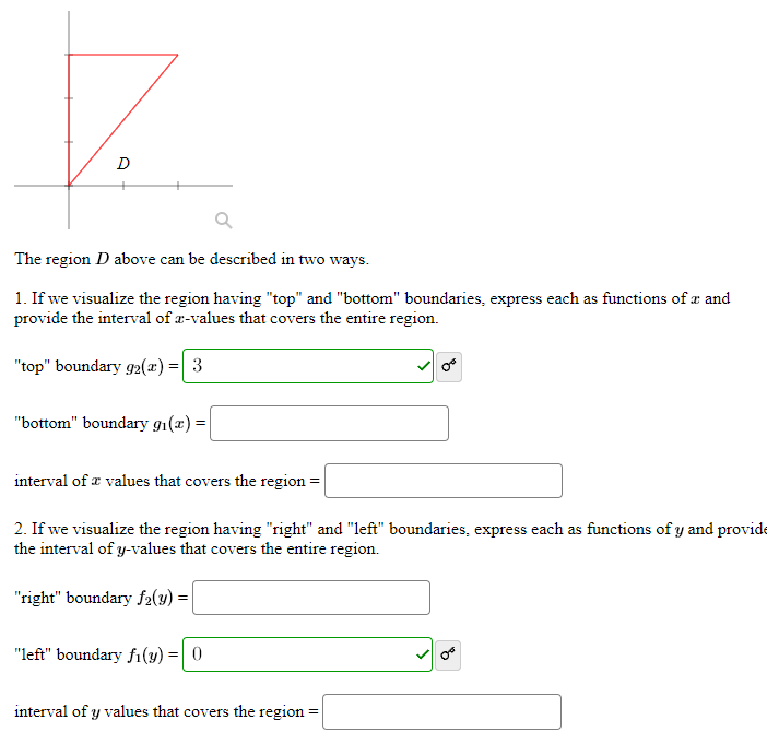 The region D ﻿above can be described in two ways.If | Chegg.com