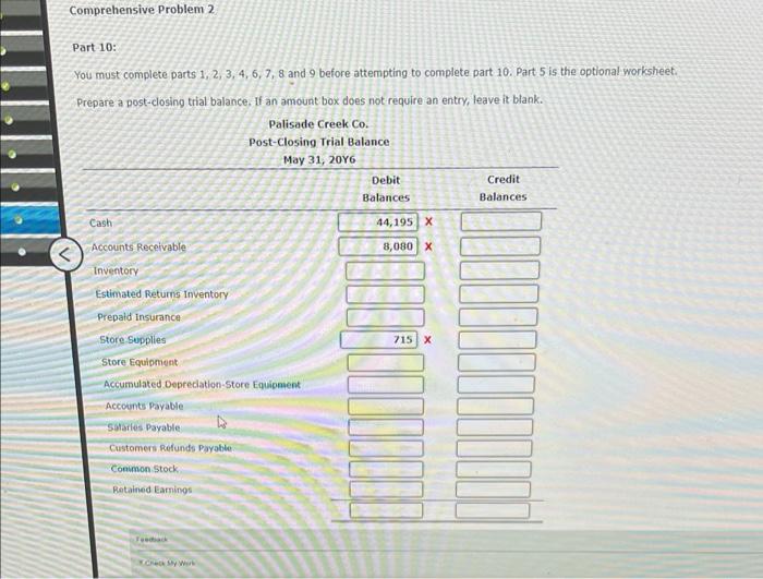 Part-10: You must complete parts 1,2,3,4,6,7,8 and 9 | Chegg.com