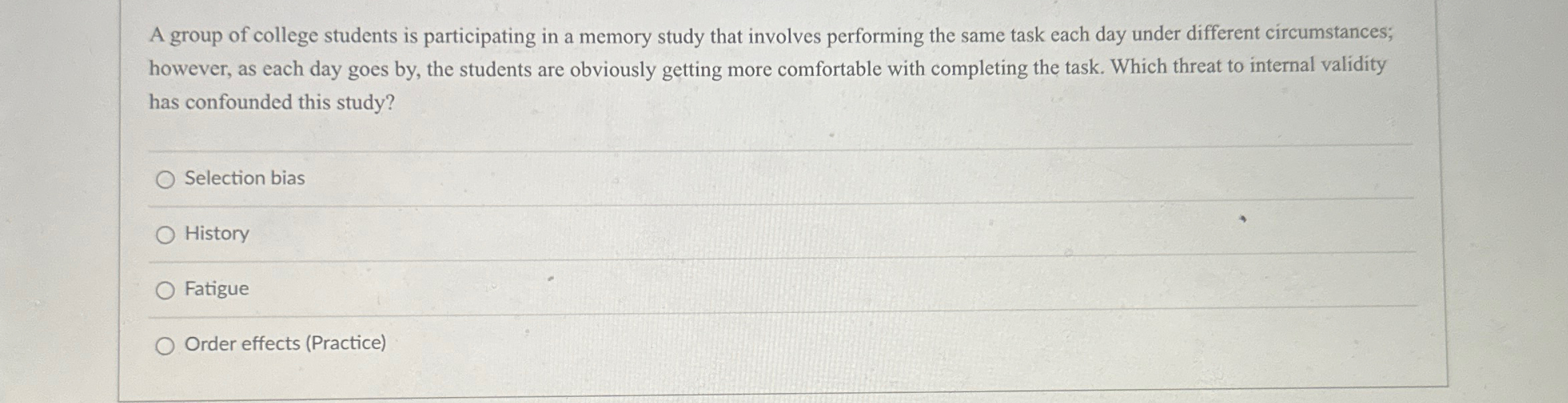 Solved A group of college students is participating in a | Chegg.com